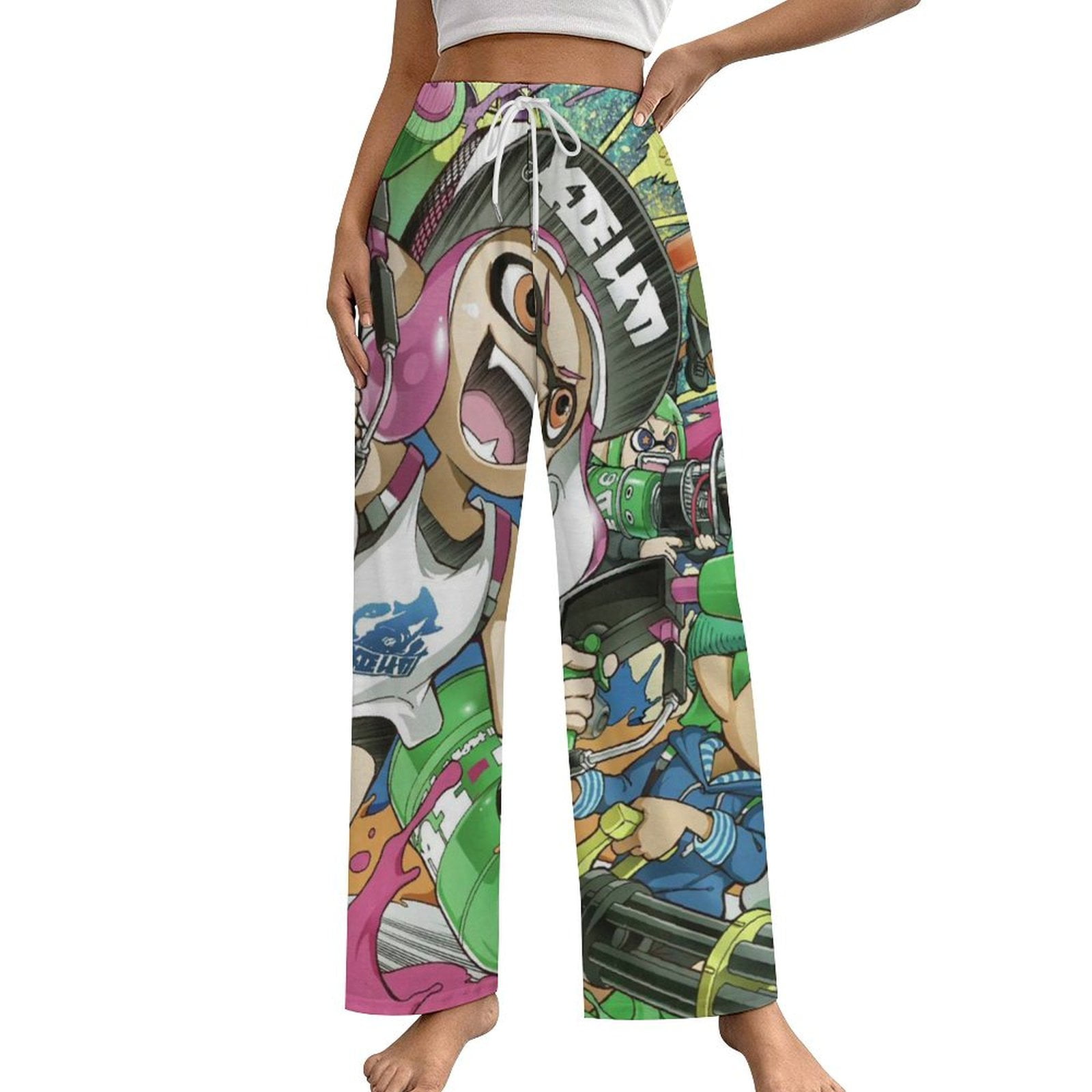 Splatoon Squid Ink Home Pajama Pants For Womens Comfortable Soft Lounge ...