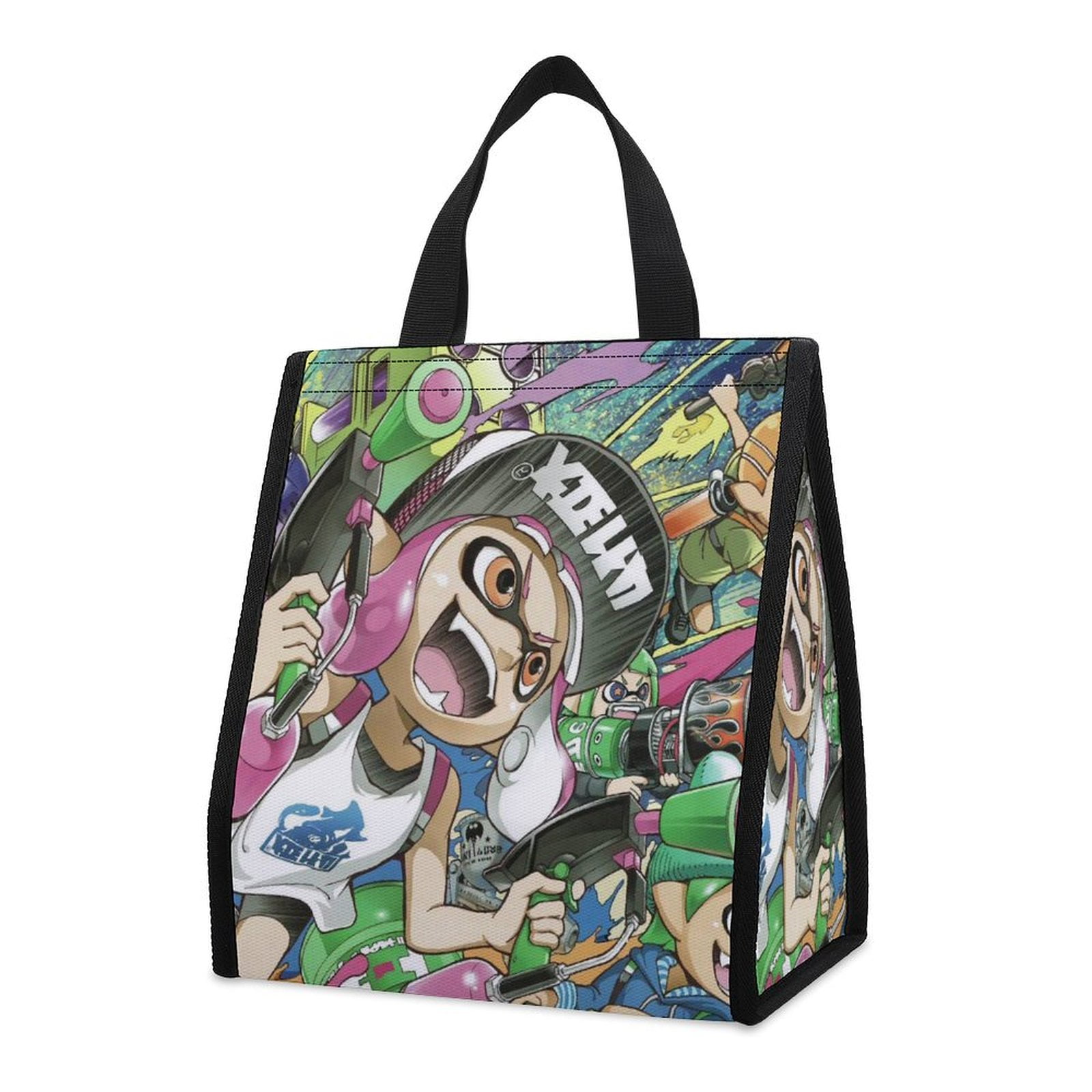 Splatoon Squid Ink Portable Lunch Bag Folding Insulated Lunchbag Lunch ...