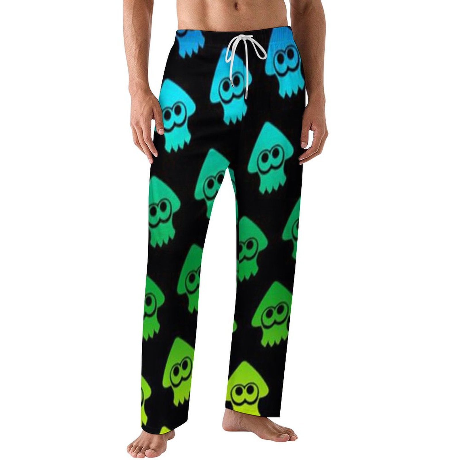 Splatoon Squid Pattern Mens Pajama Pants Cozy Soft Lounge Sleep Pajamas ...