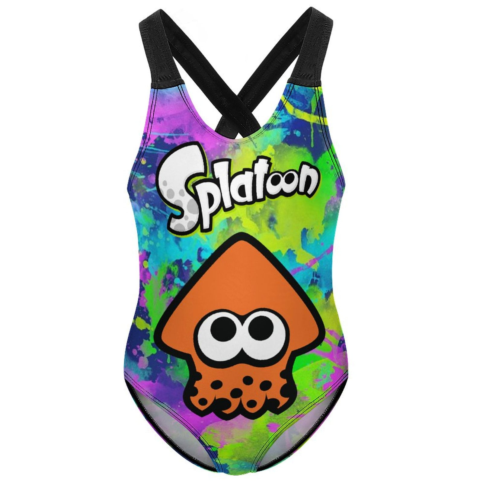 Splatoon Squid Wii Children's One-piece Swimsuit Summer Girl's Swimming ...