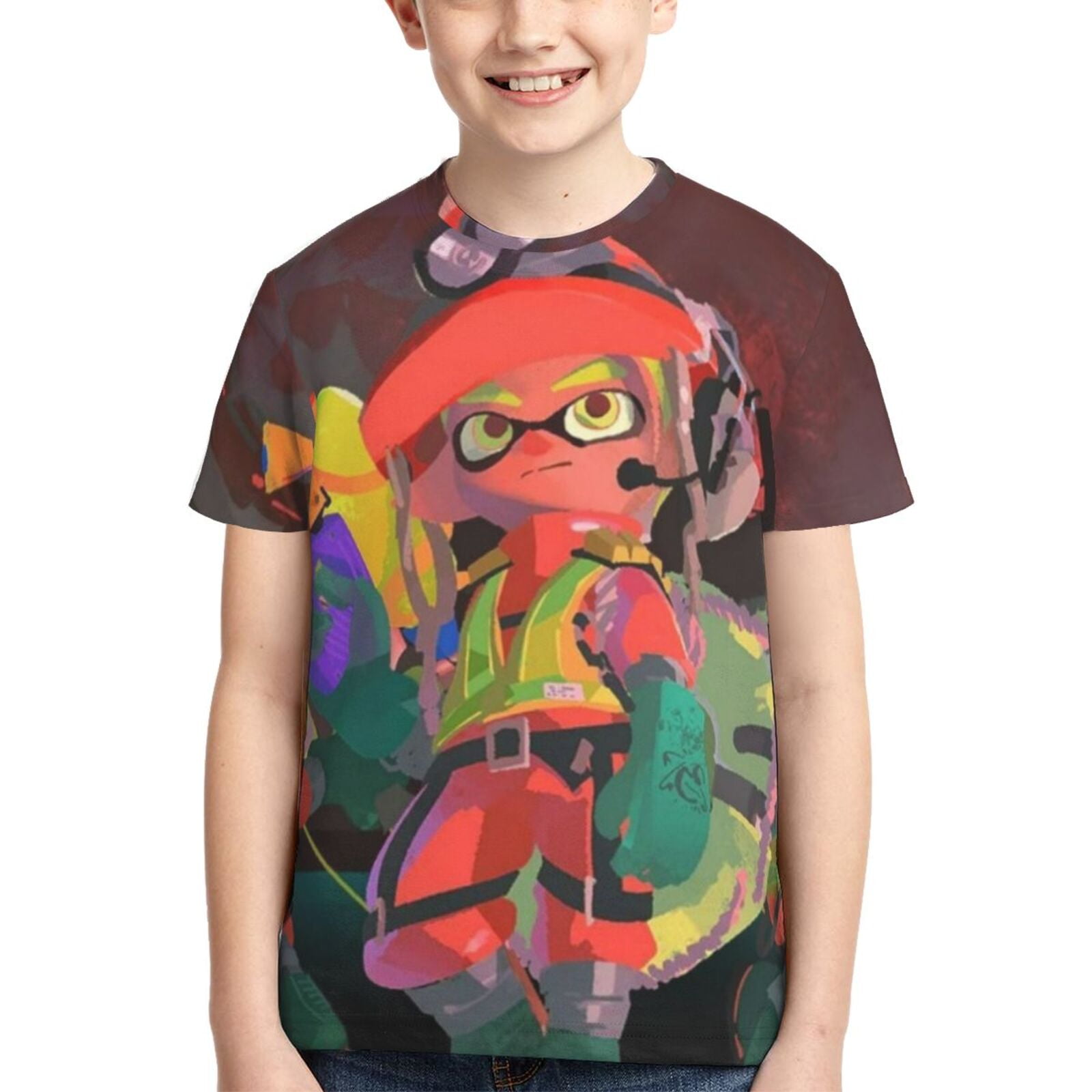 Splatoon T Shirts 3D Printed Short Sleeve Tee Shirt for Boys Girls ...