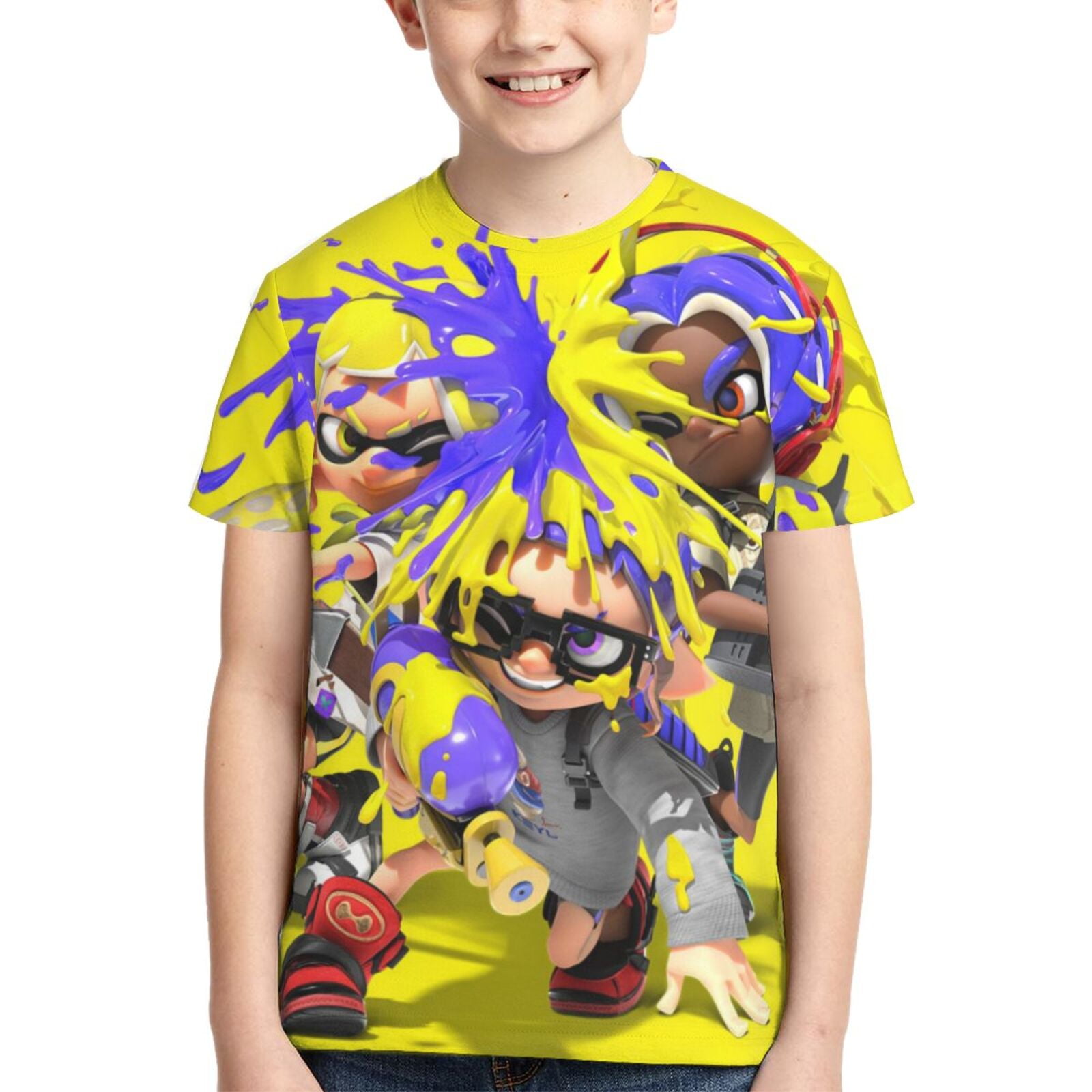 Splatoon T Shirts 3D Printed Short Sleeve Tee Shirt for Boys Girls ...