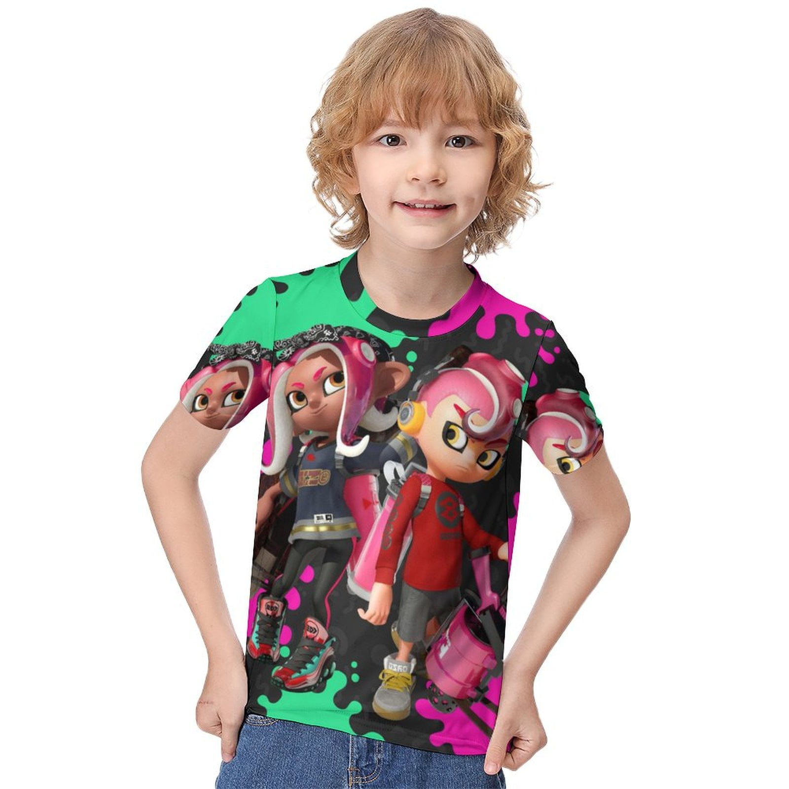 Splatoon T-shirts for Teen Boys Girls Tee Shirts Soft Summer Tops ...