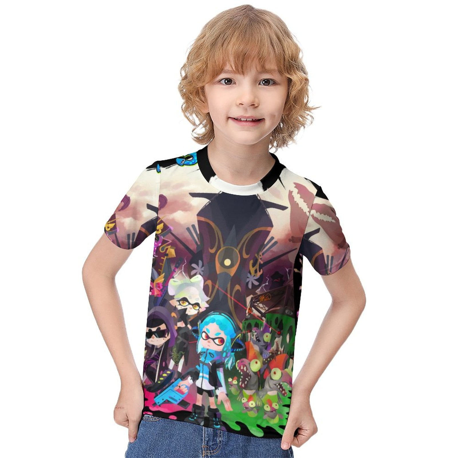 Splatoon T-shirts for Teen Boys Girls Tee Shirts Soft Summer Tops ...