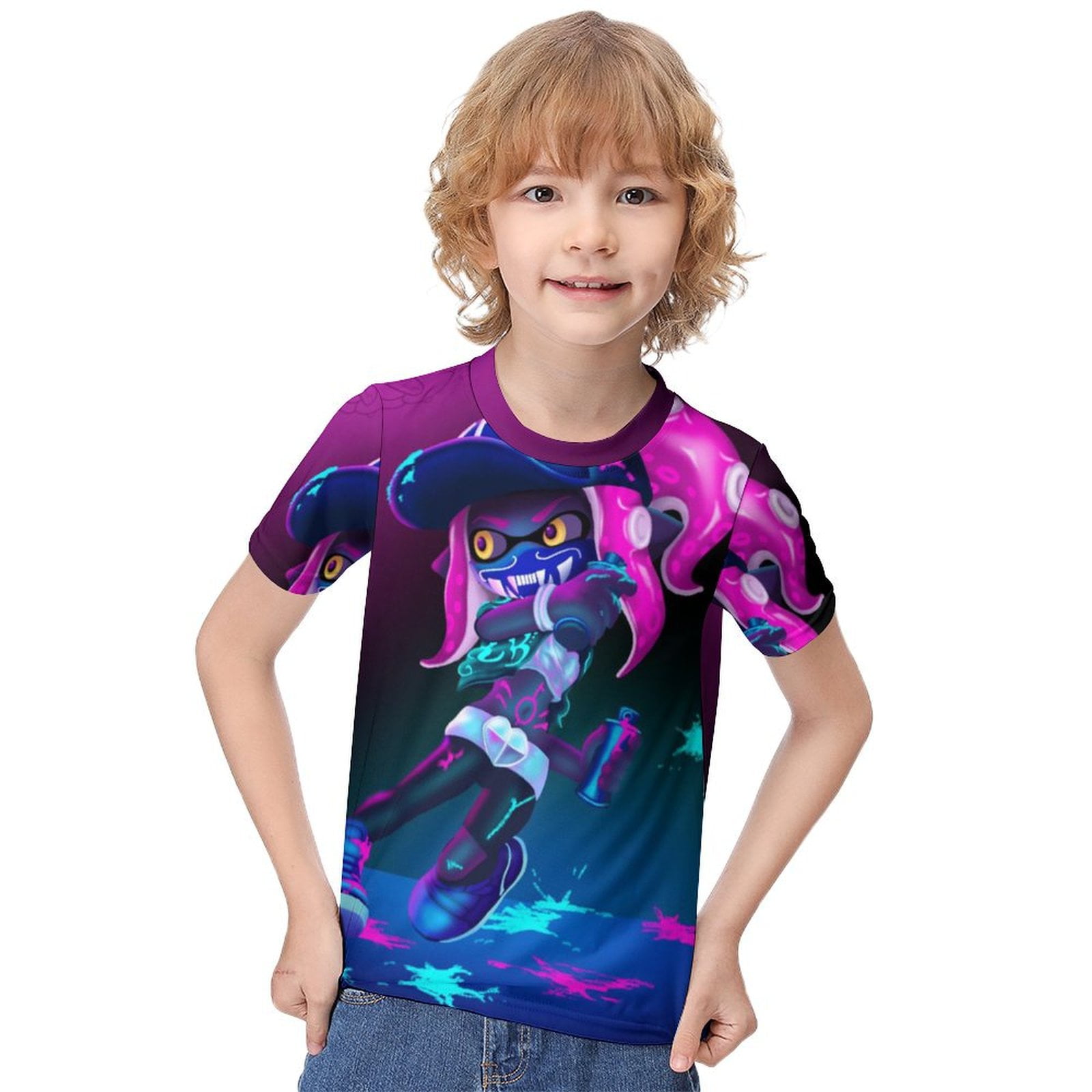 Splatoon T-shirts for Teen Boys Girls Tee Shirts Soft Summer Tops ...