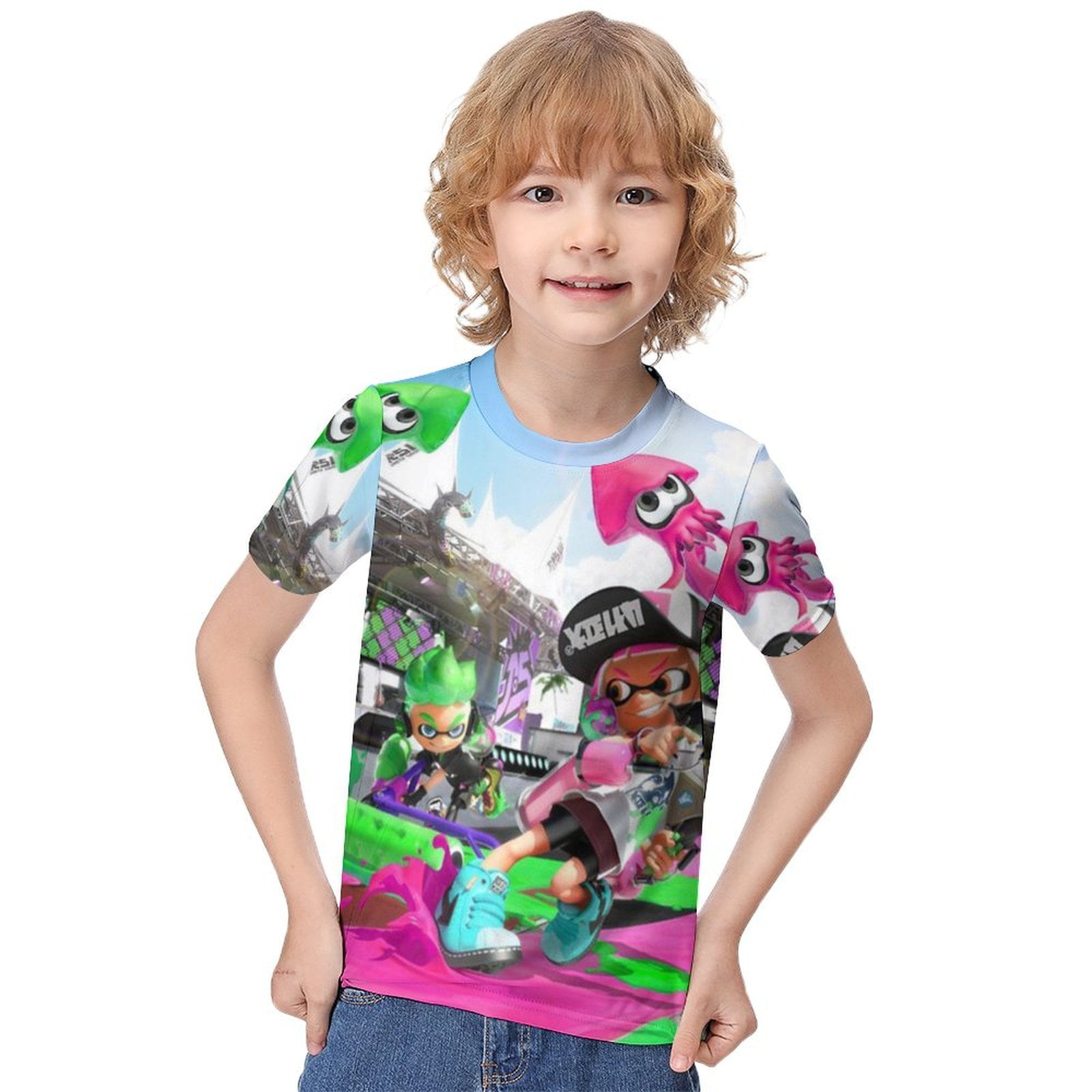 Splatoon T-shirts for Teen Boys Girls Tee Shirts Soft Summer Tops ...