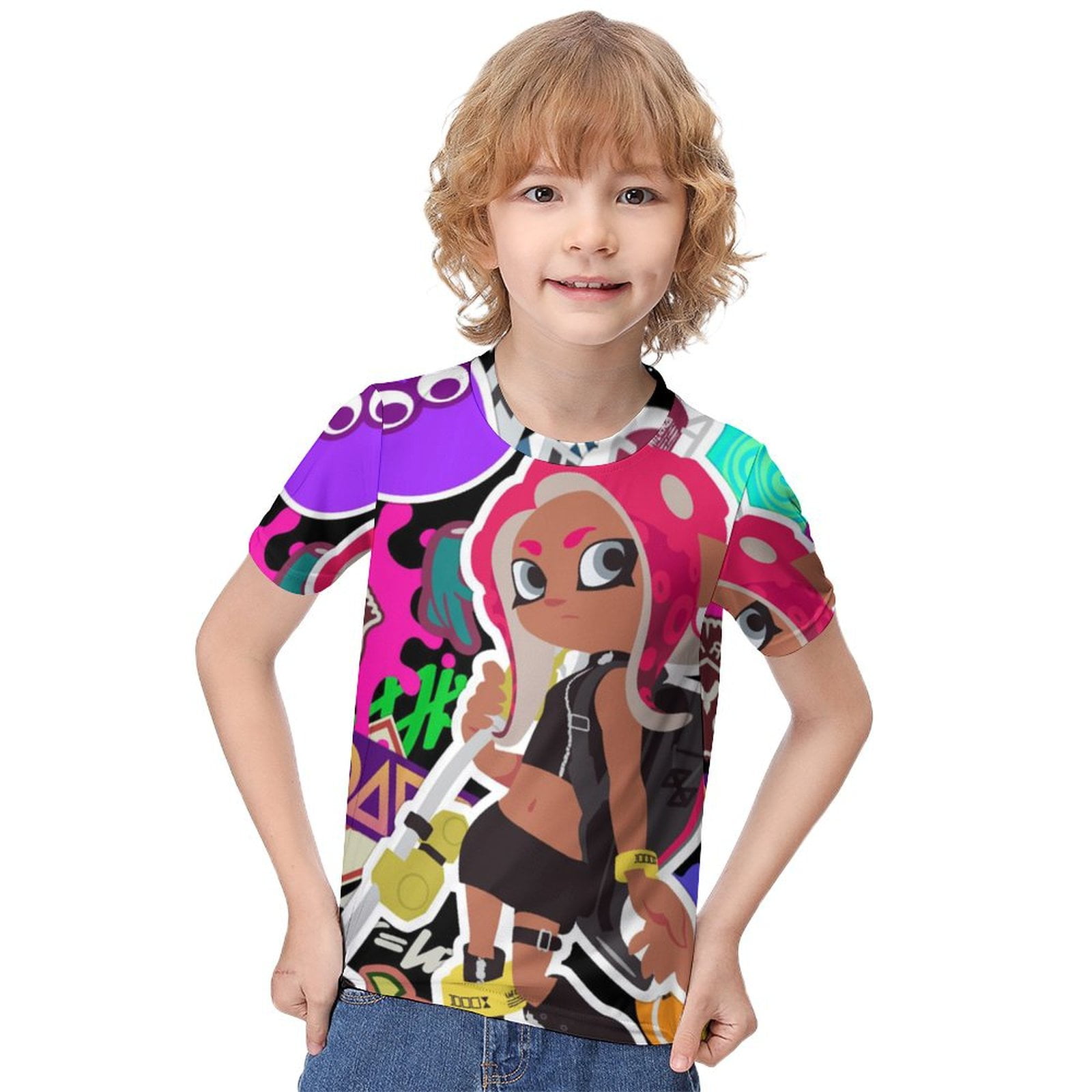 Splatoon T-shirts for Teen Boys Girls Tee Shirts Soft Summer Tops ...