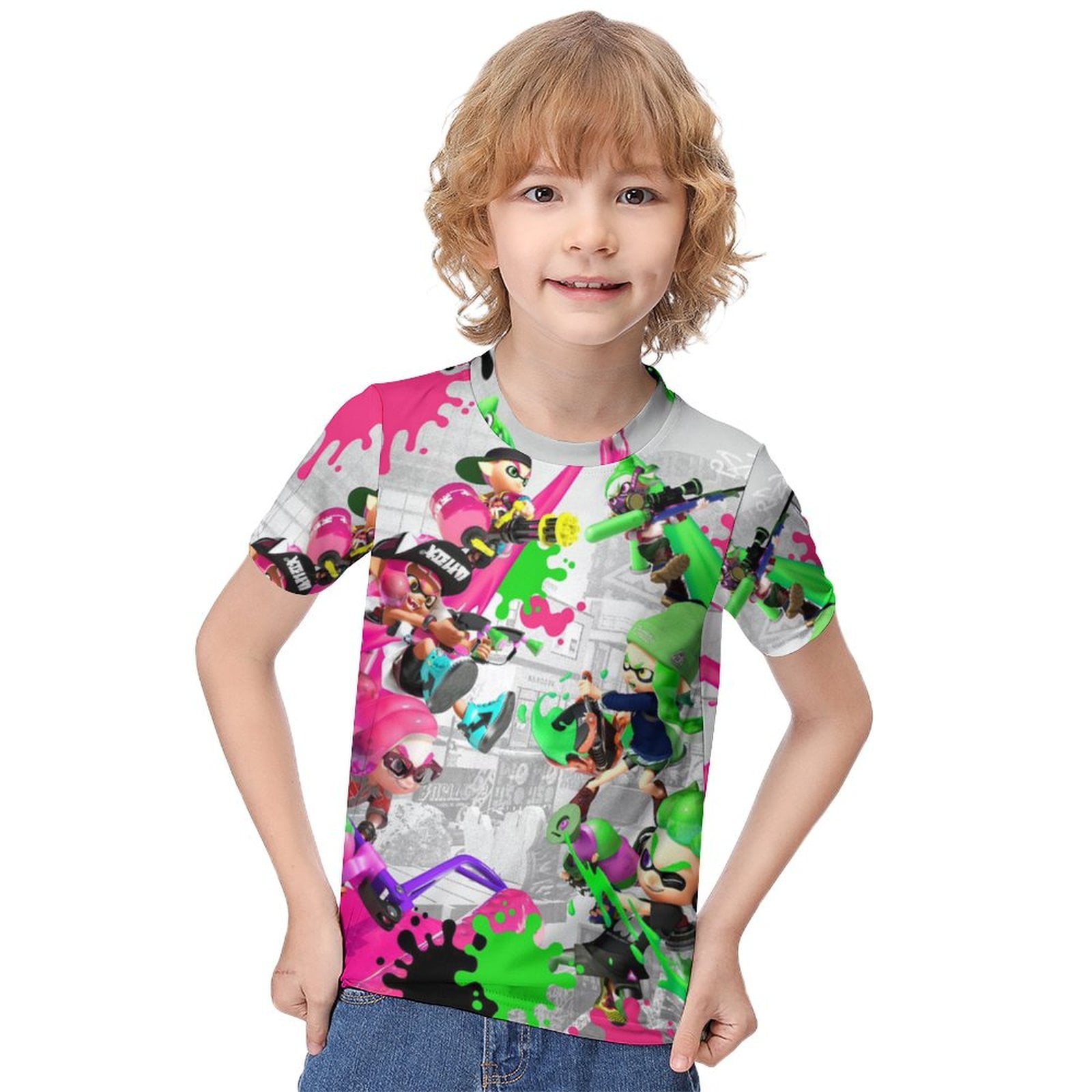 Splatoon T-shirts for Teen Boys Girls Tee Shirts Soft Summer Tops ...