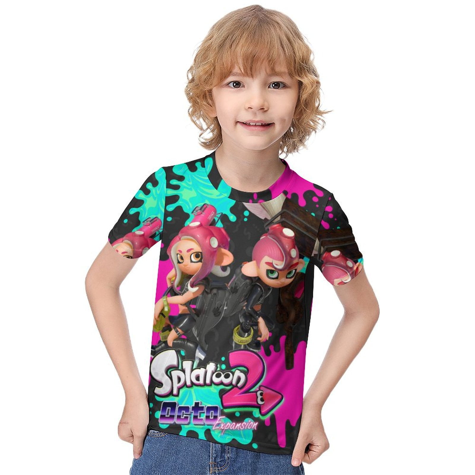 Splatoon T-shirts for Teen Boys Girls Tee Shirts Soft Summer Tops ...