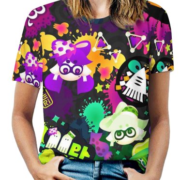 Girl's Nintendo Splatoon Inkling Heroes Graphic Tee Black Large ...