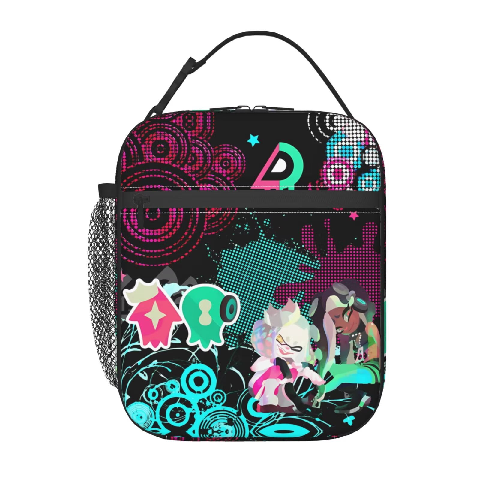 Splatoon lunch bag Reusable Lunch Tote Bag Zipper Closure Insulated ...