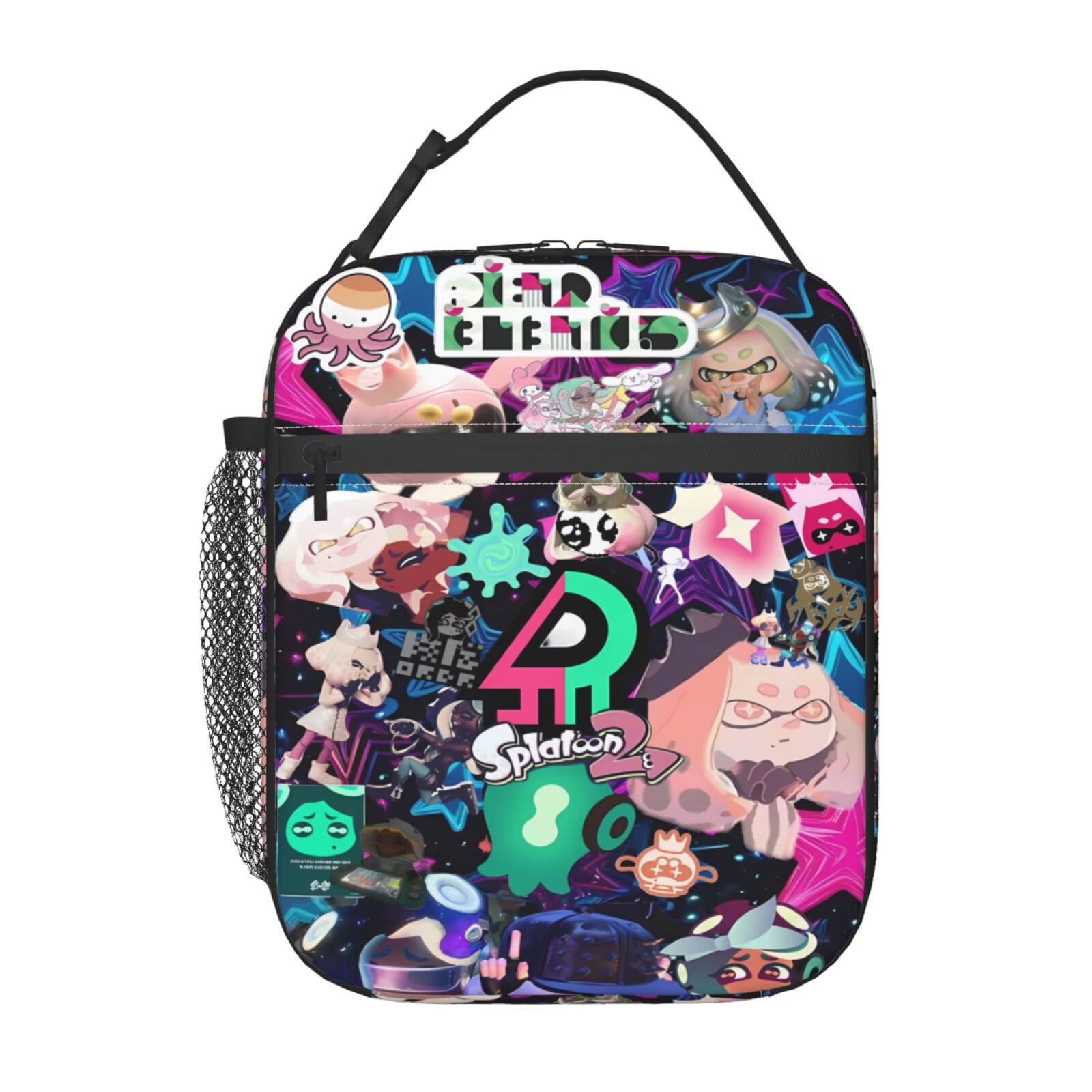 Splatoon lunch bag Reusable Lunch Tote Bag Zipper Closure Insulated ...