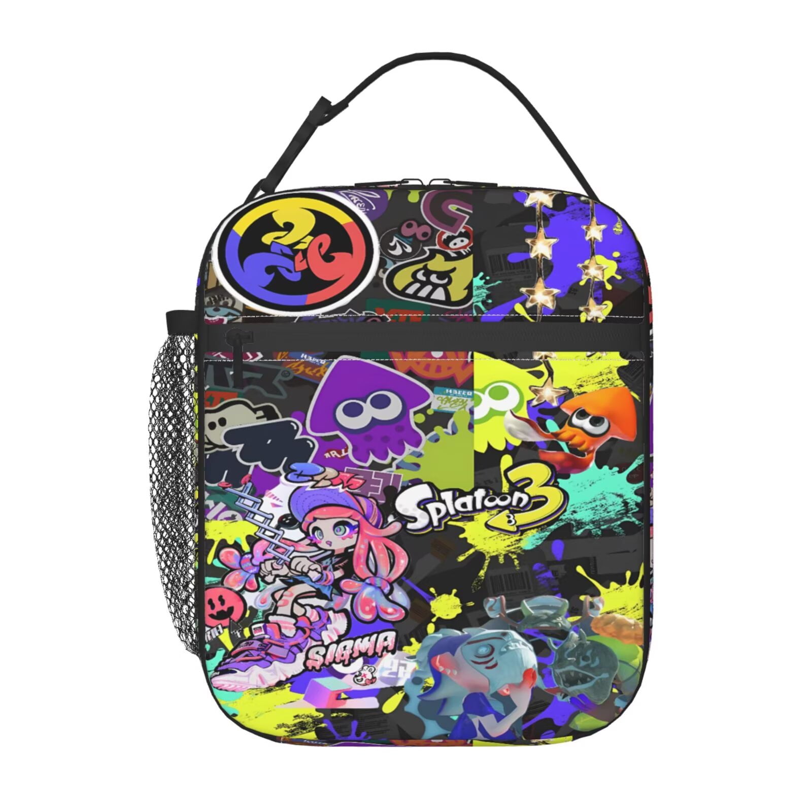 Splatoon lunch bag Reusable Lunch Tote Bag Zipper Closure Insulated ...