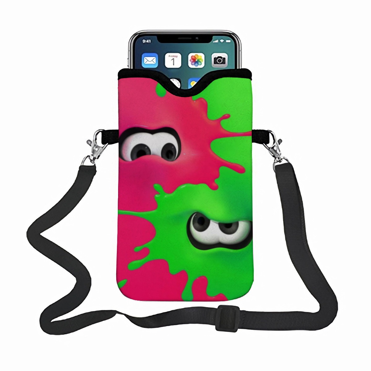 Splatoon phone bag, featuring an adjustable strap small satchel that ...