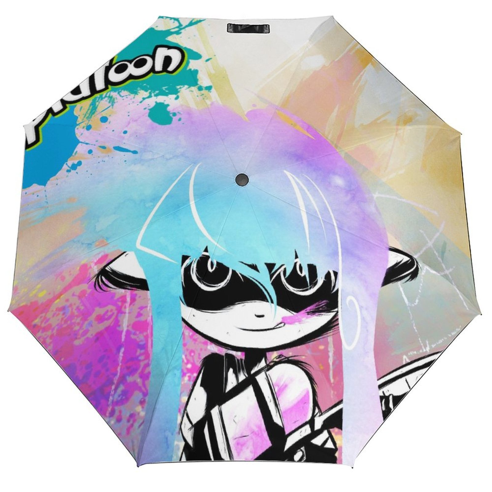 Splatoon-theme 3 Fold Auto Umbrella sunshade for Outdoor activities ...