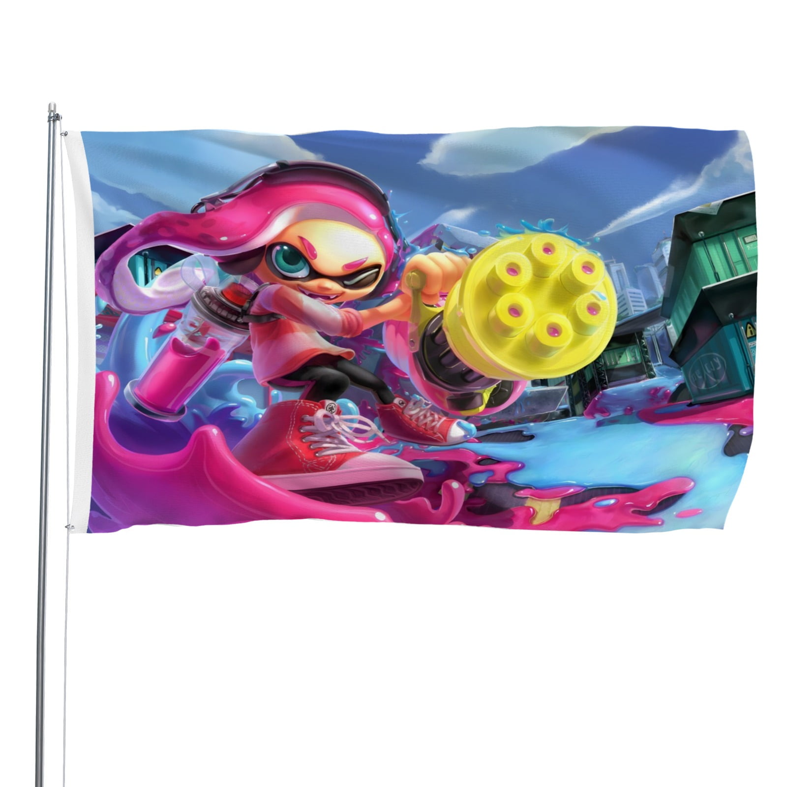 Splatoon-themed Printed Flag Perfect gift for fans, friends, and family ...