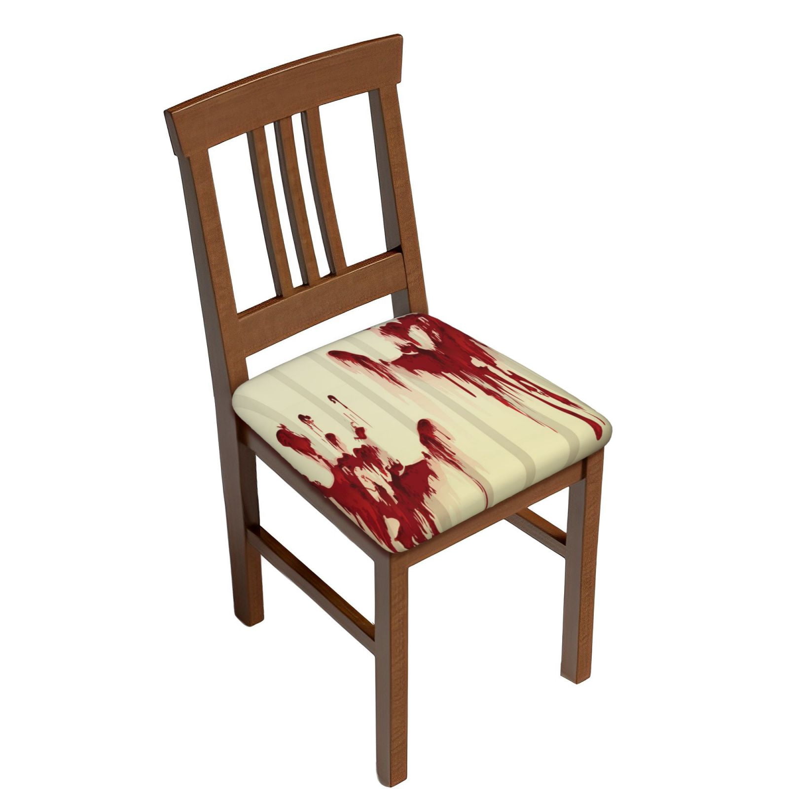Splatter Bloody Hand Prints Square Chair Seat Cushion Cover Four Pieces ...