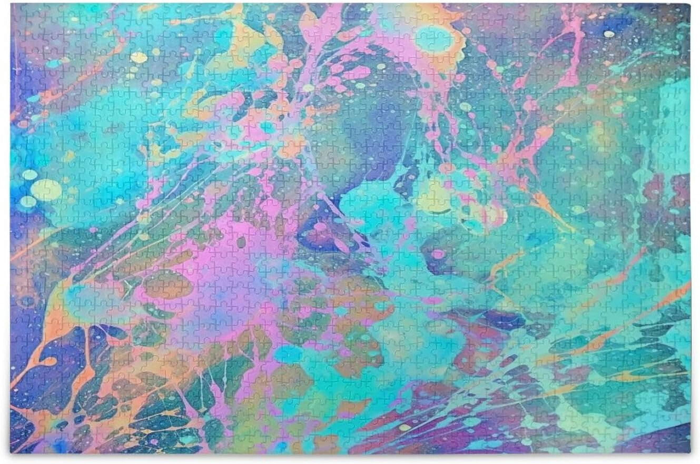 Splatter Painting Jigsaw Puzzles for Adults 1000 Pieces, Die-Cut Puzzle ...