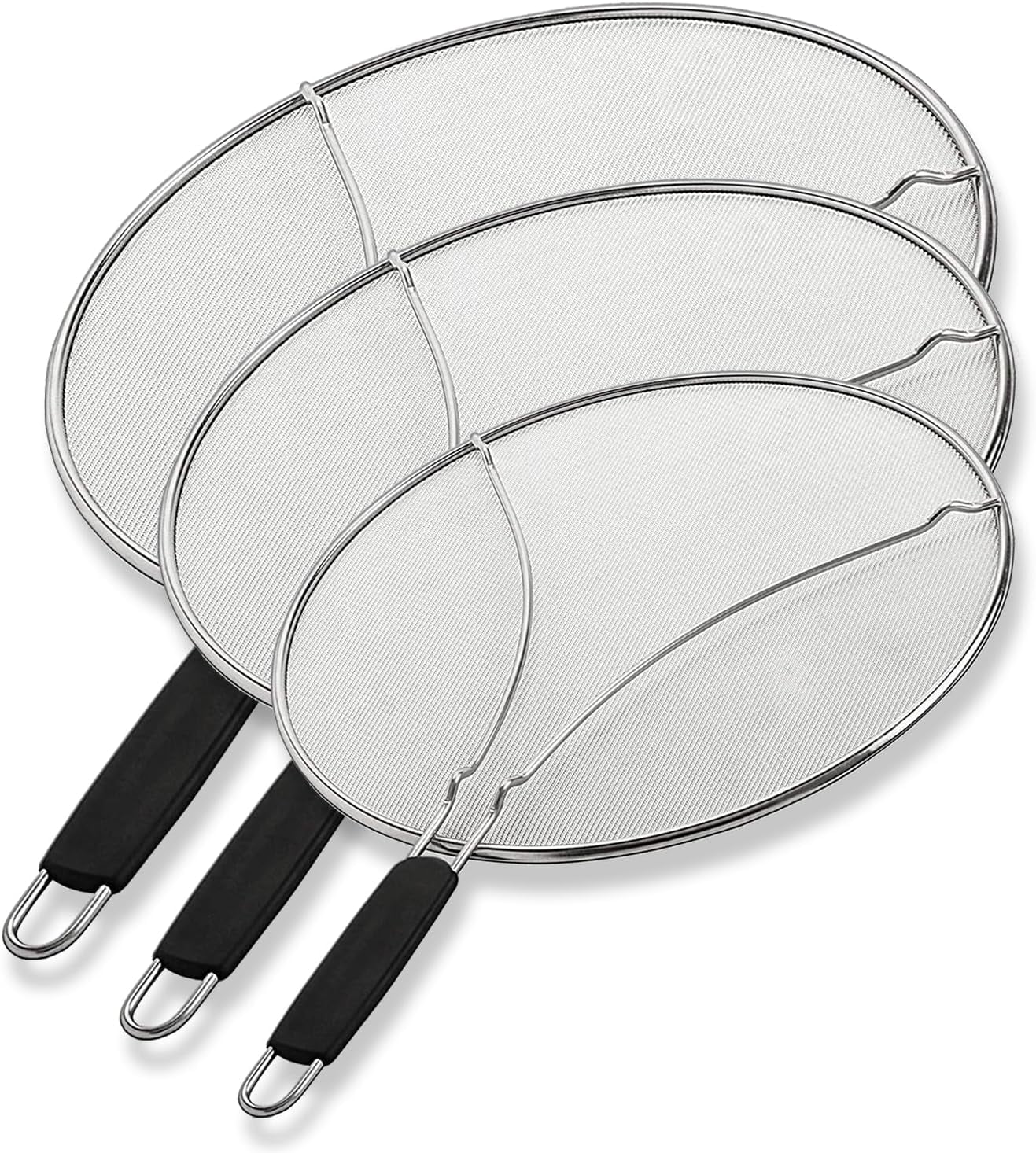 Splatter Screen for Frying Pan - 13 Inch Stainless Steel Grease ...