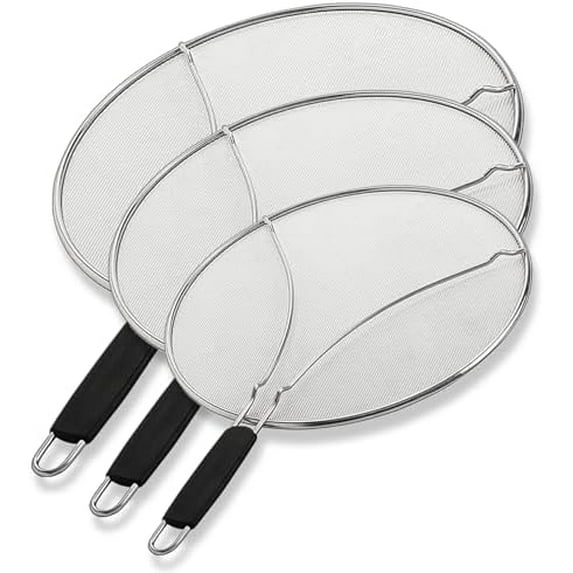 Splatter Screen for Frying Pan - 9.5/11.5/13 Inch Stainless Steel ...