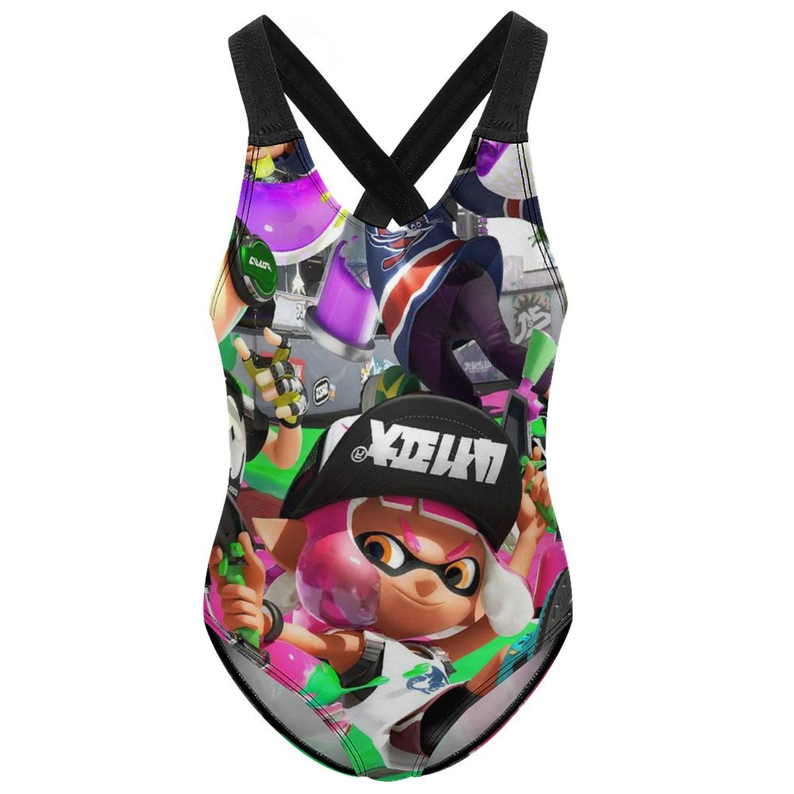 Splatter Splatoon Game Children's One-piece Swimsuit Summer Girl's ...