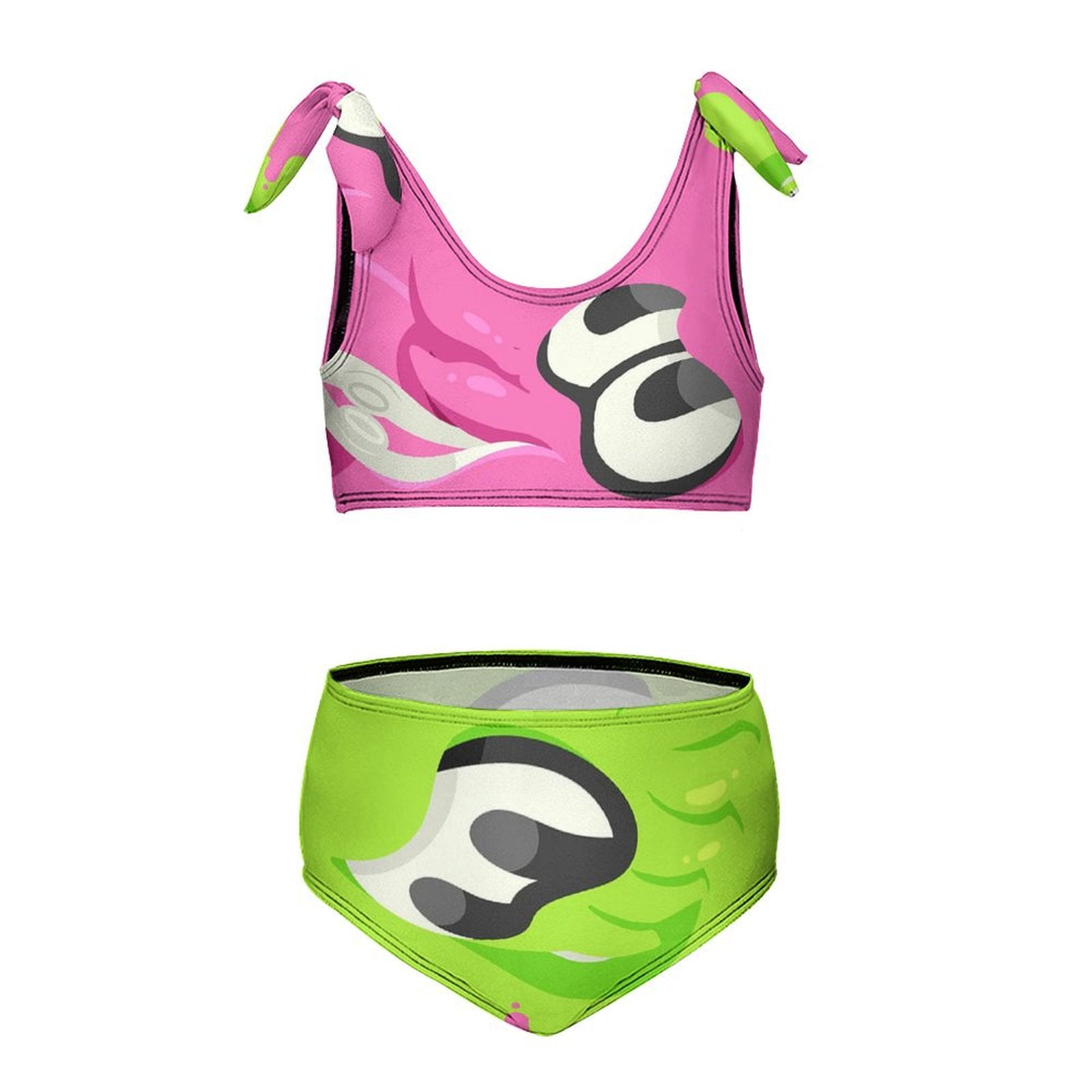 Splatter Splatoon Squid Girls Swimsuits Set 2pcs Summer Holiday Bathing ...