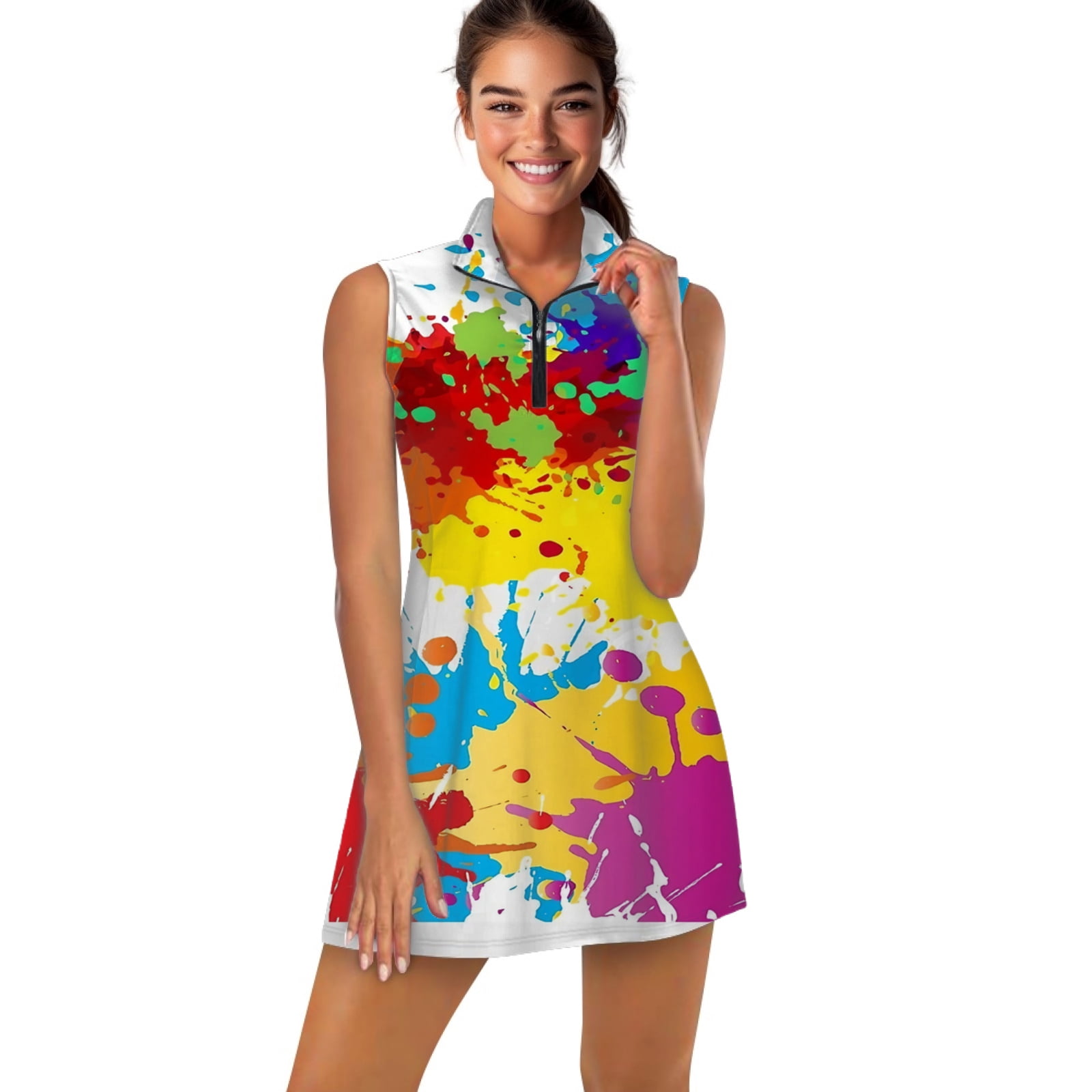Splatter color background Sports Dresses Women Tennis Dress with ...