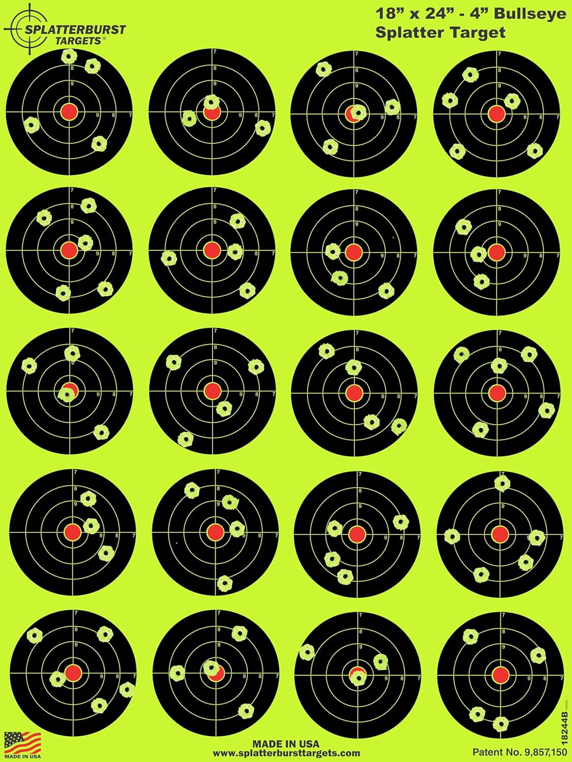 Splatterburst Targets - 18 x 24-4 inch Bullseye Splatter Target ...