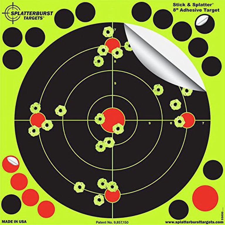Reactive Shooting Targets 50-Pack 8x8 Inch Splatter Targets - With ...