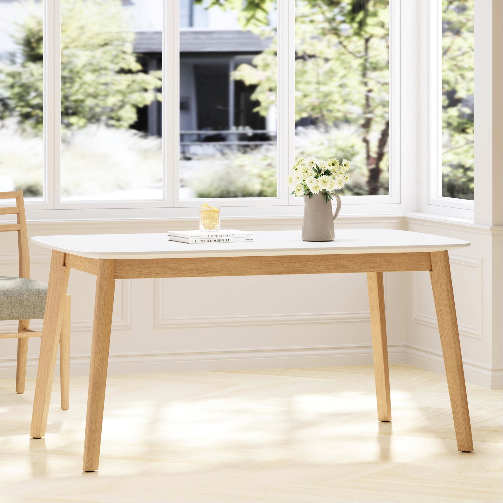 Splayed Leg Structure, Real - wood Engineered - Dining Table for a ...