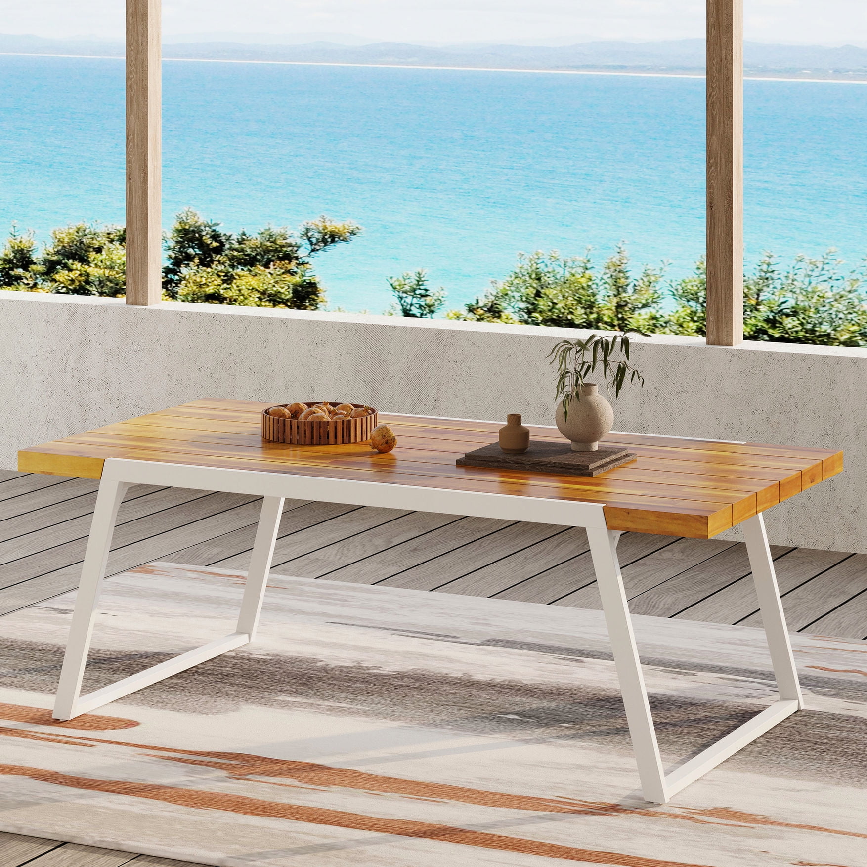 Splayed Sled Leg Frame - Stable Dining Table for Heavy Use - Walmart.com