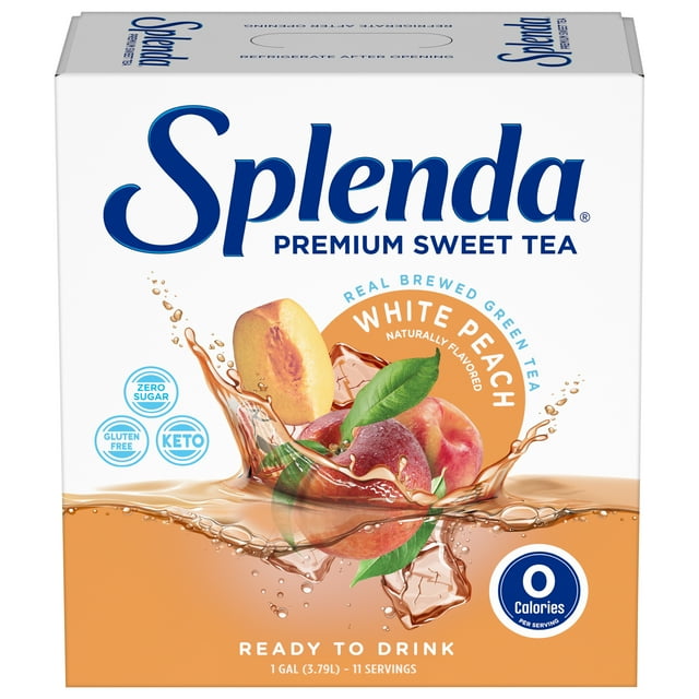 Splenda Gluten-Free White Peach Green Tea, 128 fl oz - Walmart.com