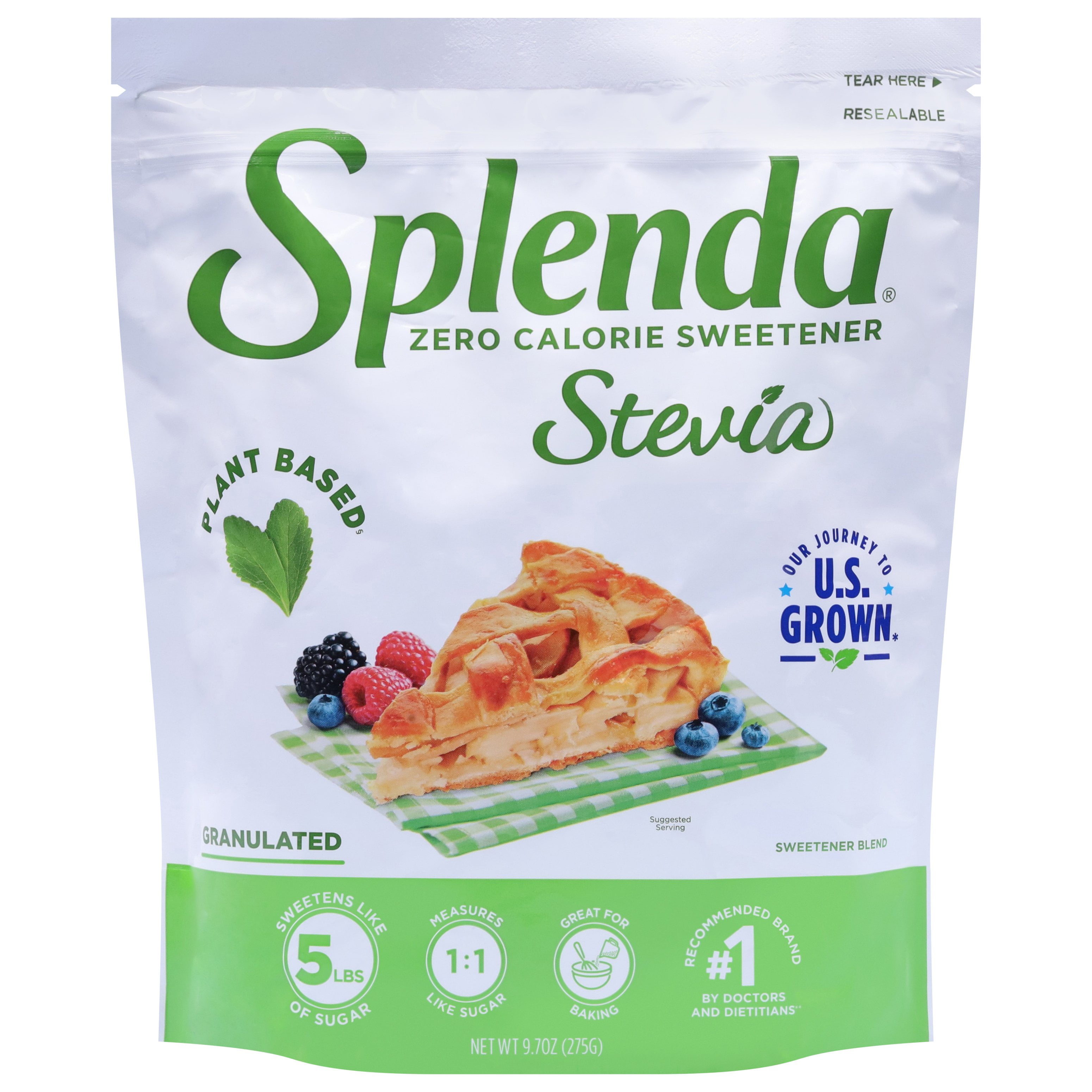 Splenda Granulated Stevia Zero Calorie Sweetener - 9.7 oz (Packaging ...