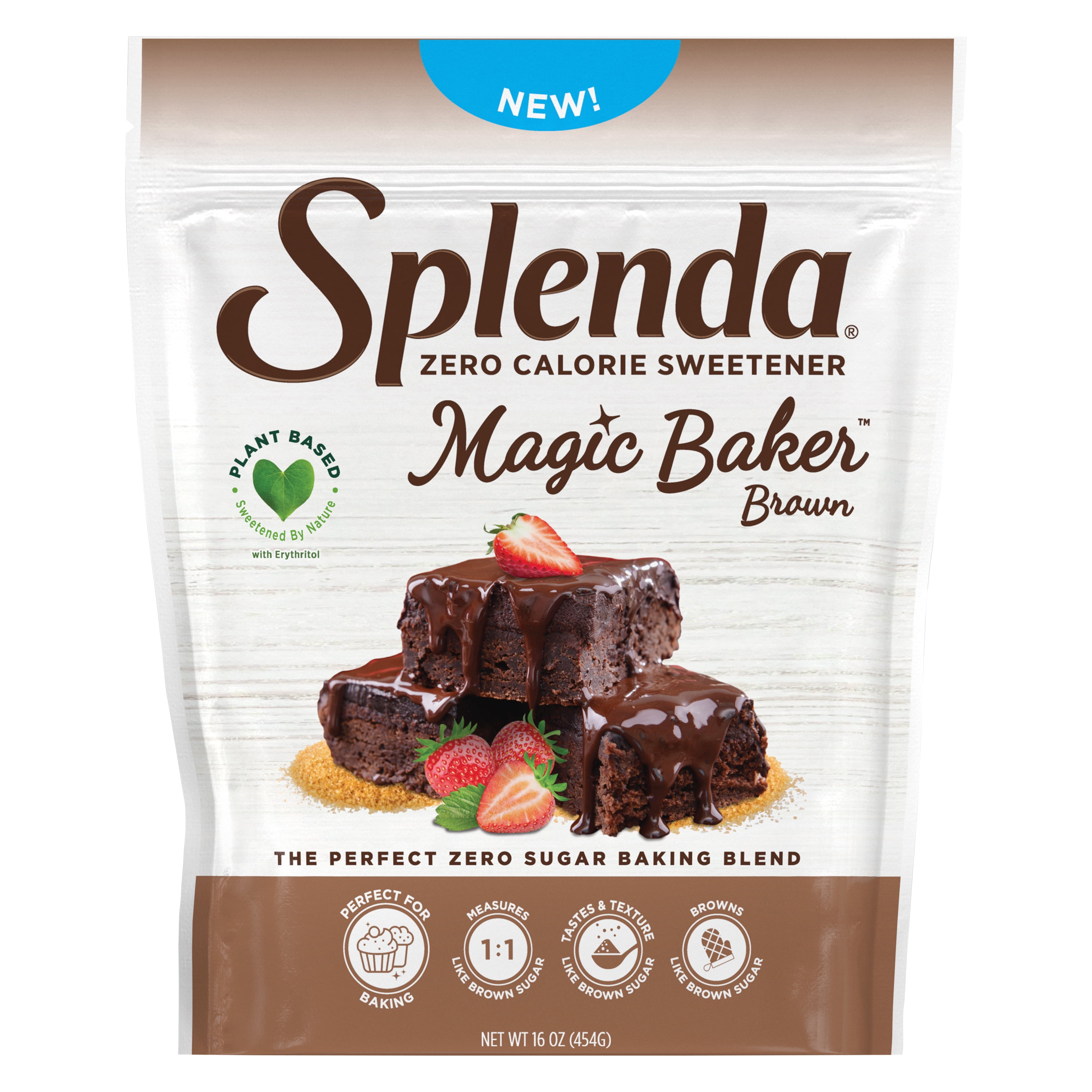 Splenda Magic Baker Brown Resealable Pouch 16oz - Sweet Baking Alternative - Walmart.com