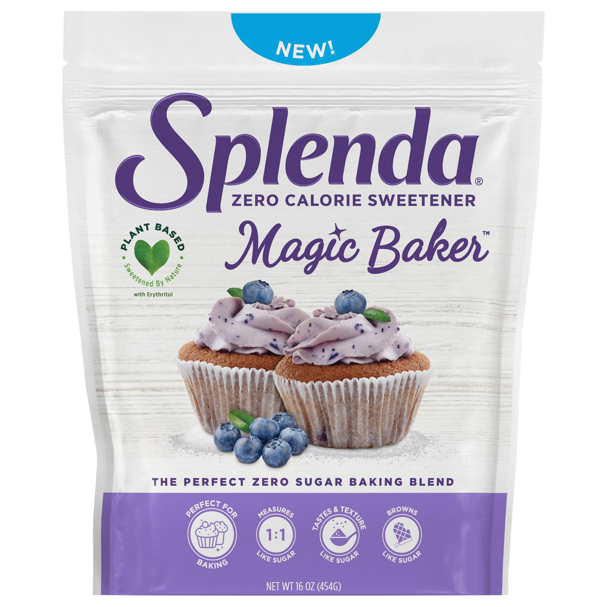 Splenda Magic Baker Zero Calorie Plant Based Granulated Baking Blend ...