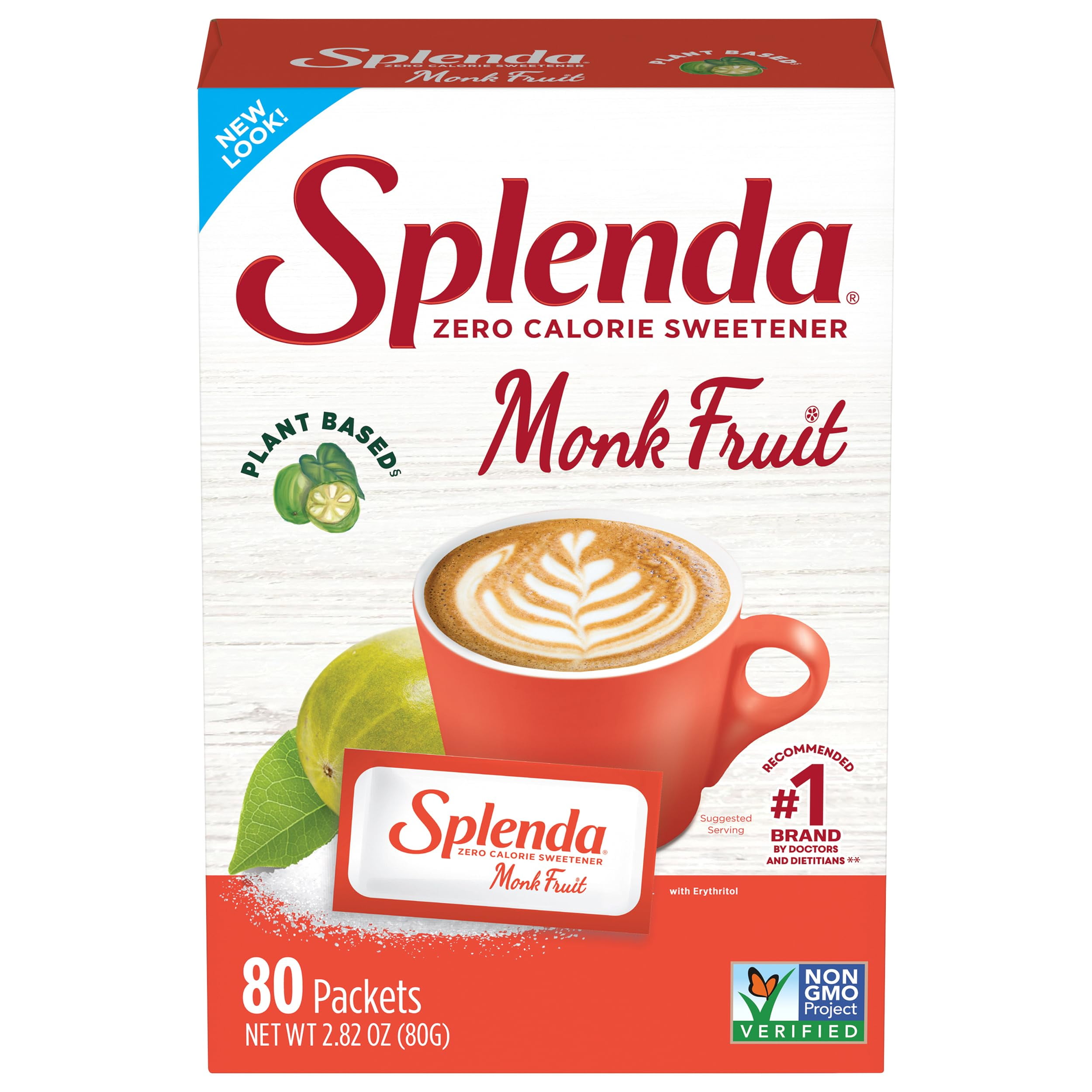 Splenda Monk Fruit Zero Calorie Plant Based Sweetener Substitute, Keto ...