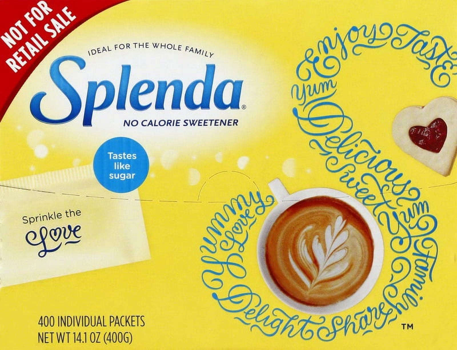 Splenda No Calorie Sweetener Packet, 400 Per Pack - 4 Packs Per Case ...
