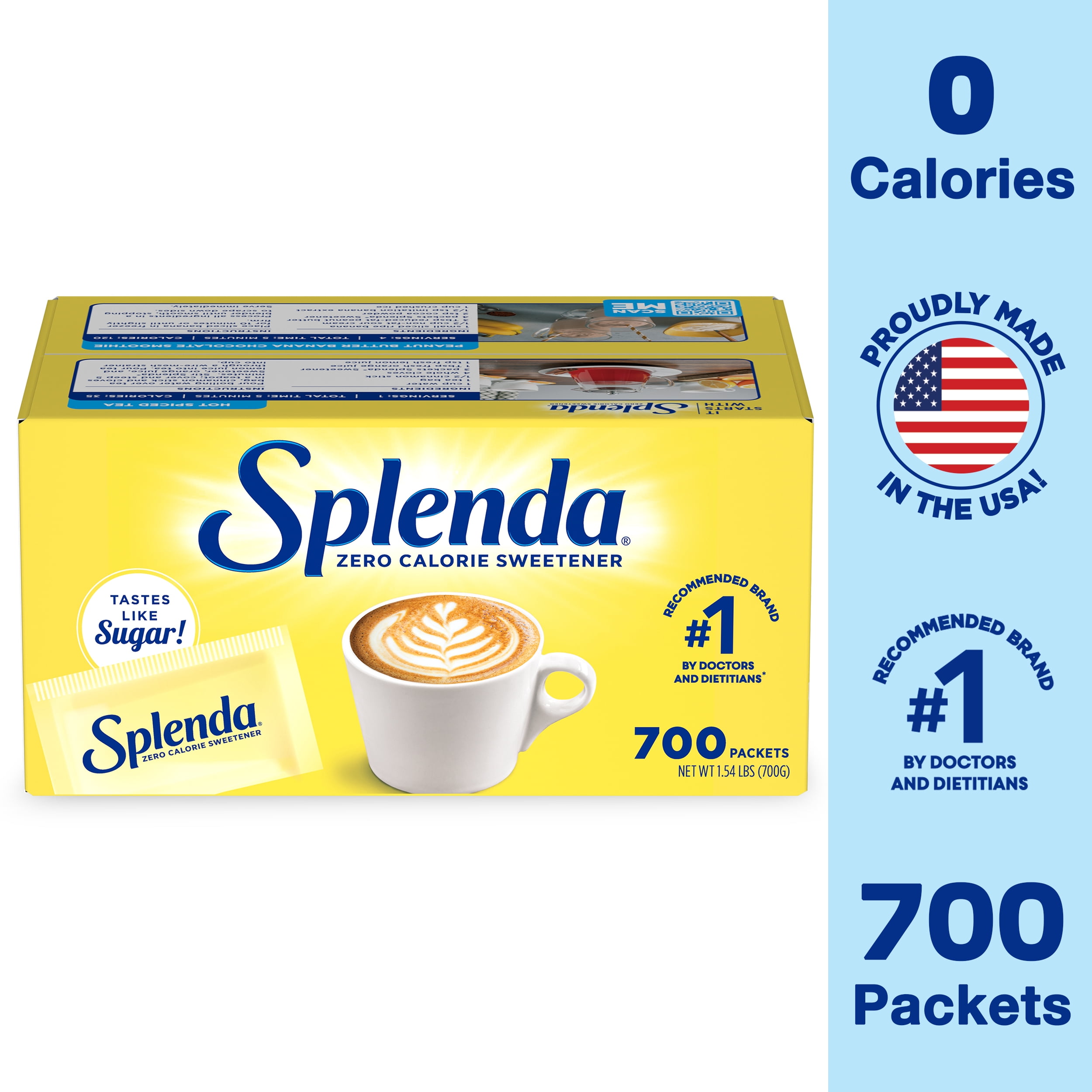 Splenda SP82001901 No Calorie Sweetener Packets, 700/box - Walmart.com