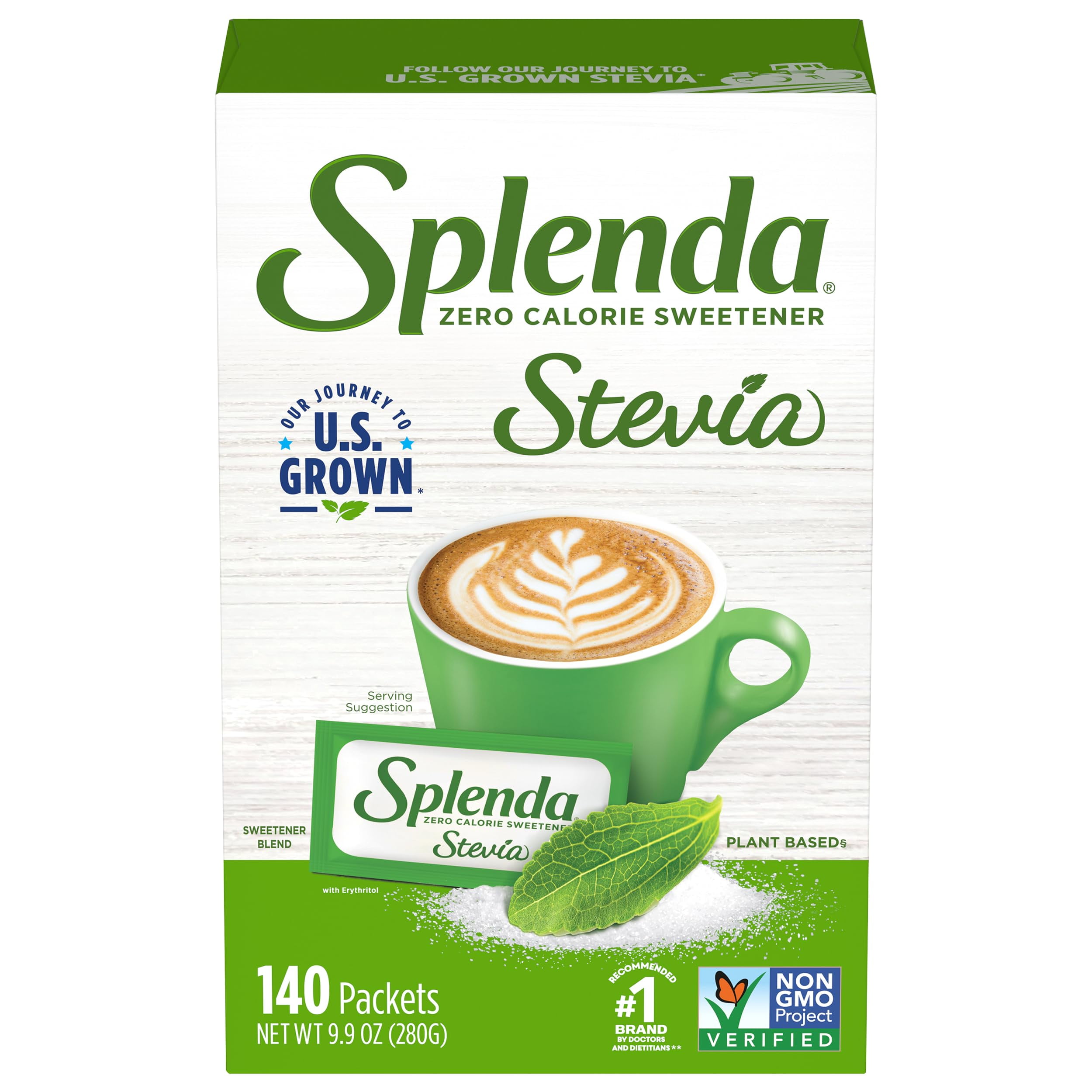 Splenda Stevia Zero Calorie Sweetener, Plant Based Sugar Substitute ...