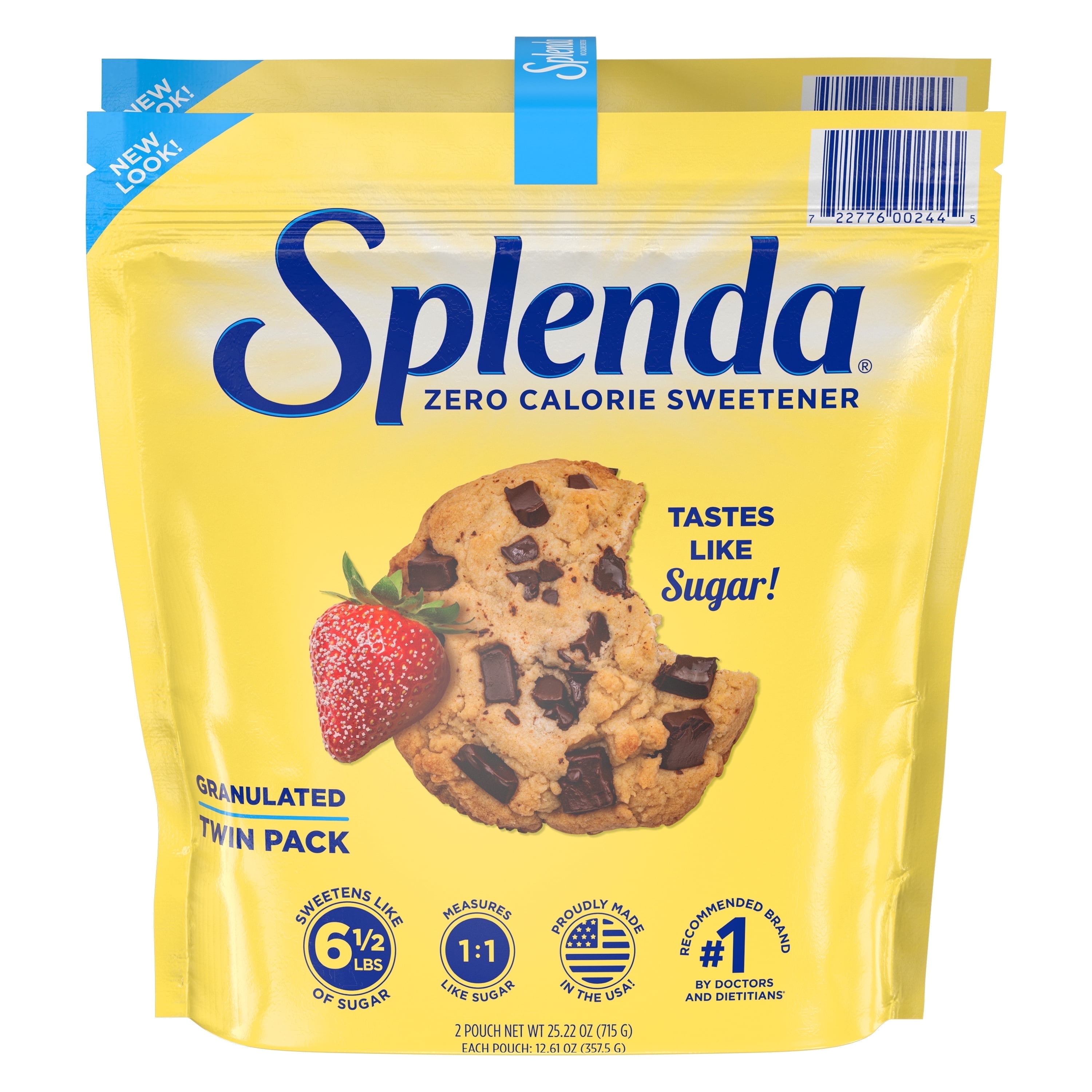 Splenda Granulated Sweetener Twin Pack, 12.6 oz, Zero-Calorie Sugar ...