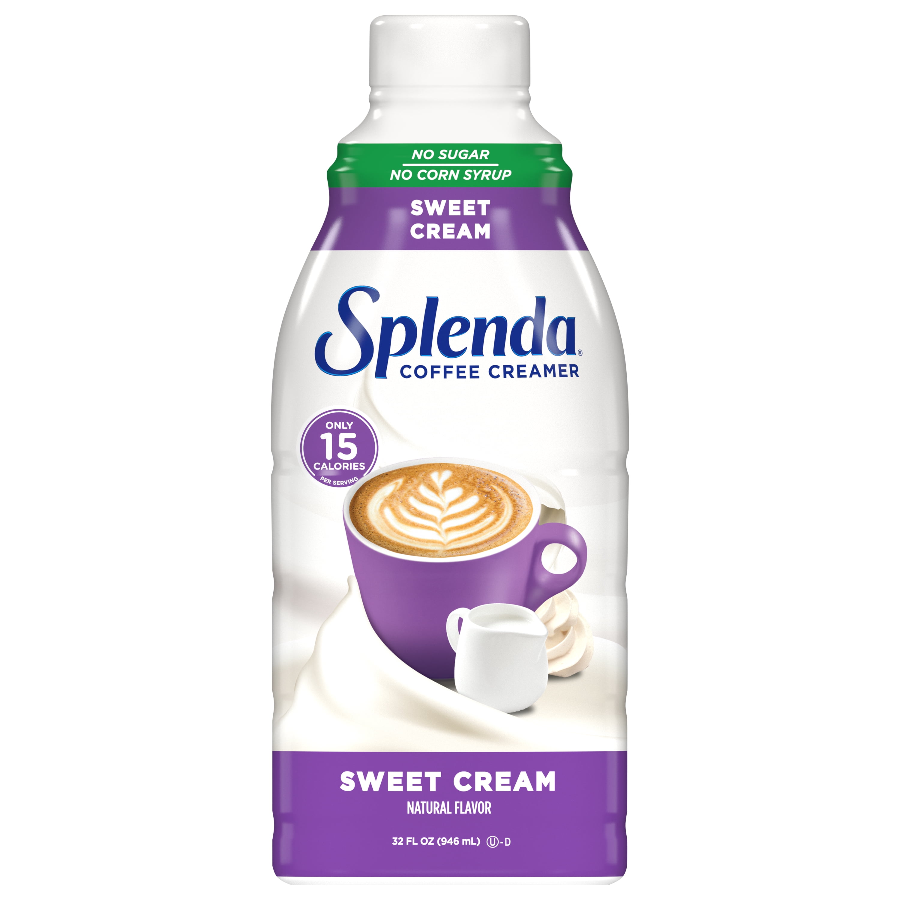 Splenda Sweet Cream Liquid Coffee Creamer 32 fl oz, Low-Calorie ...