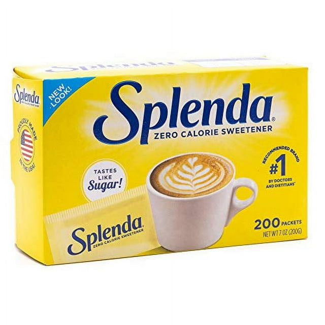 Splenda Zero Calorie Sweetener, Single-Serve Packets, 200 Count, 6 Pack ...