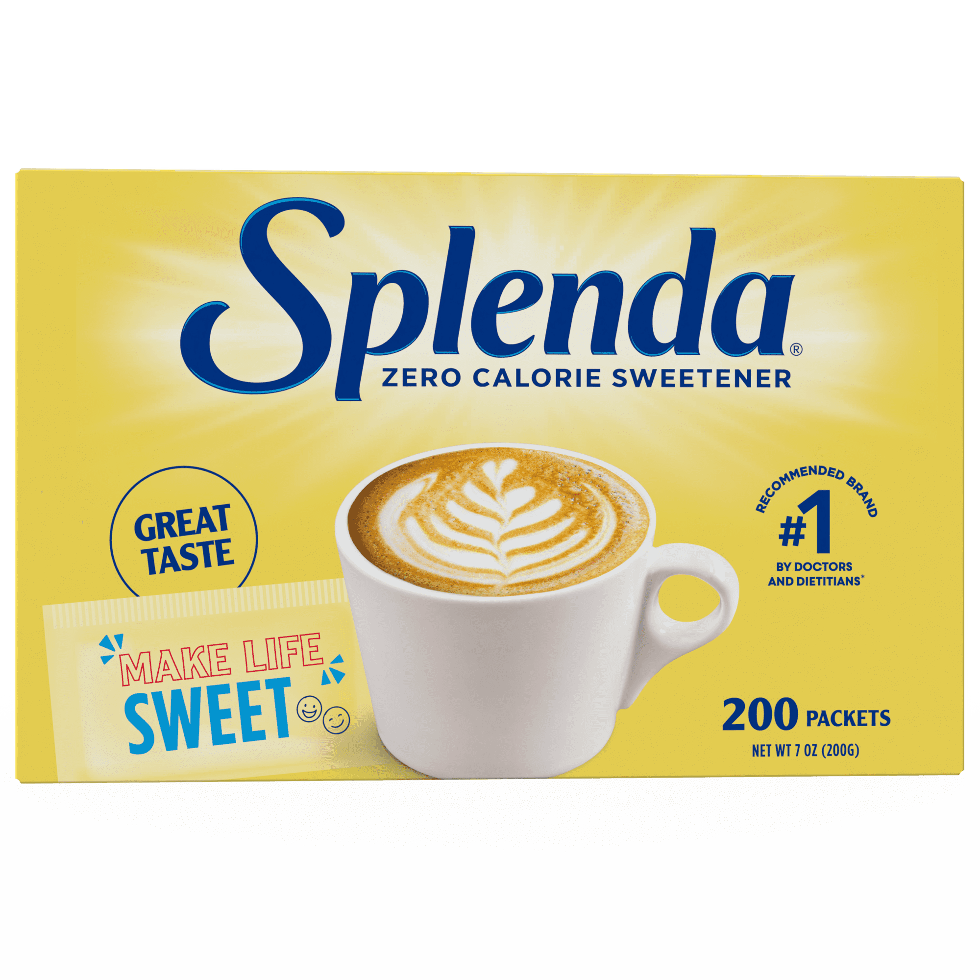 Splenda, Sweetener, 200CT, Sugar Packets, Zero Calorie - Walmart.com