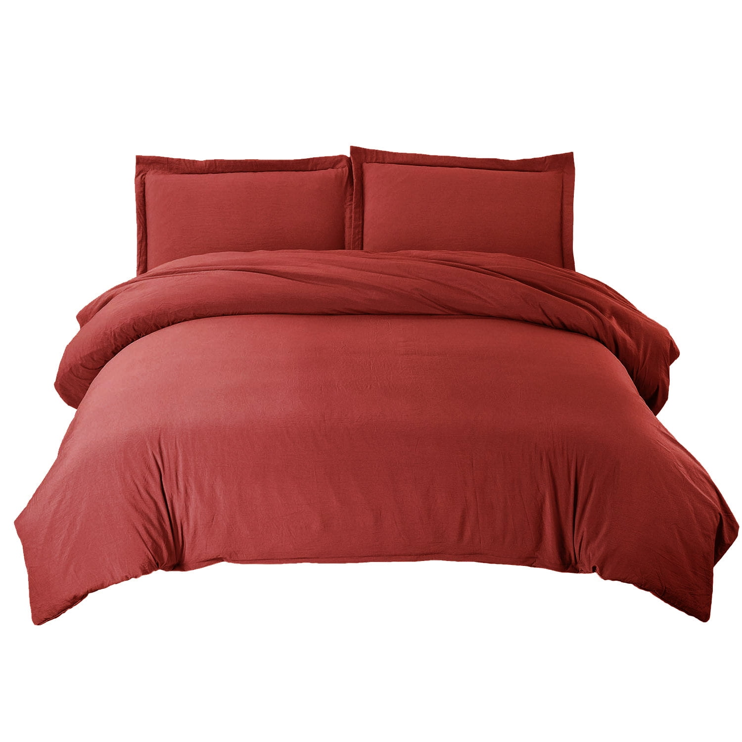 Splendid Collections 3 Piece Duvet Cover Set Burgundy Solid - Super ...