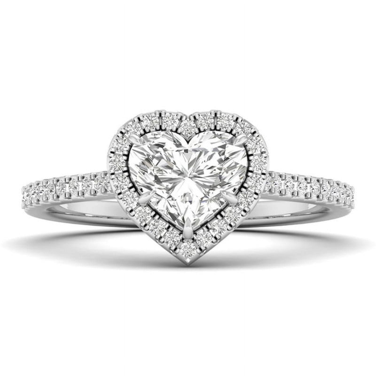 Splendid Jewel 14K White Gold Over Ring - 1.15 Ct VVS1 Heart Cut ...