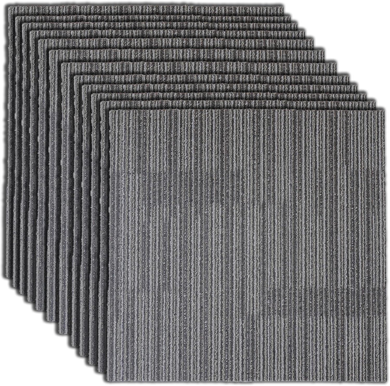 Splice Carpet (20 in* 20 in), 12 Piece Carpet Floor Tiles, Removable ...