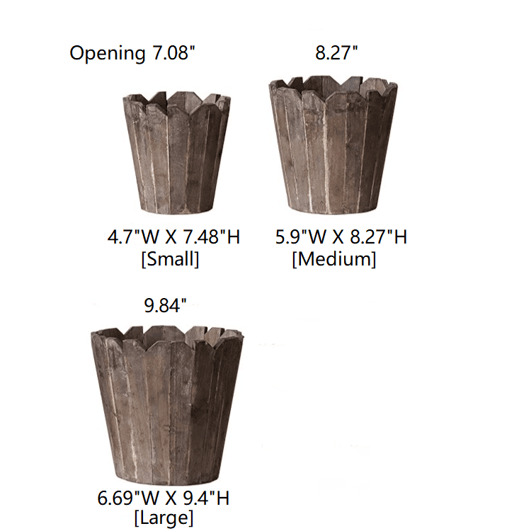 Spliced Solid Wood Planter Round - Walmart.com