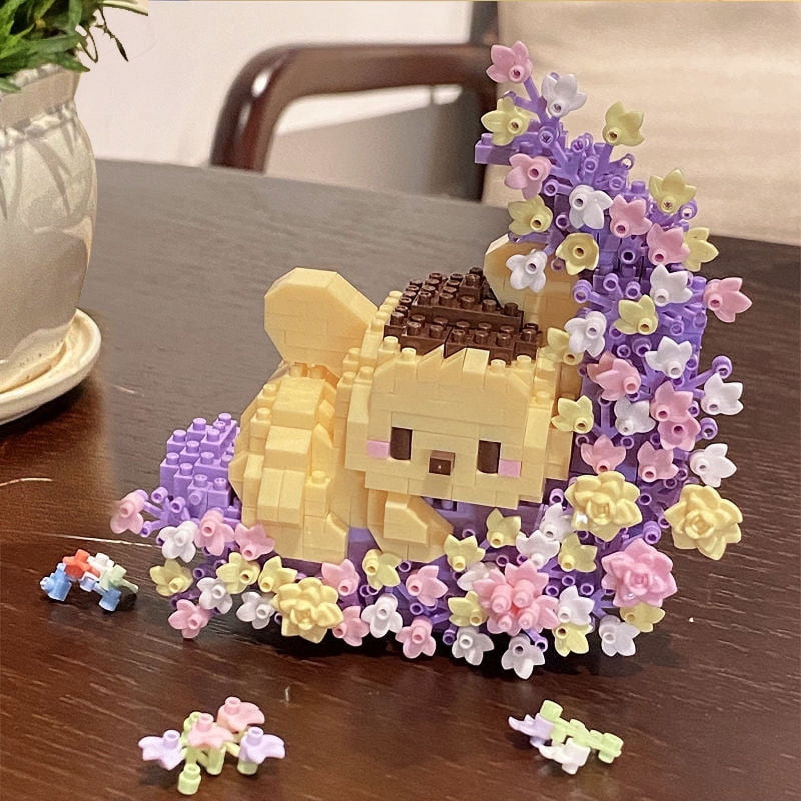 Splicing Block Toys Anime Hello Kitty Flower Moon Series Building Block ...