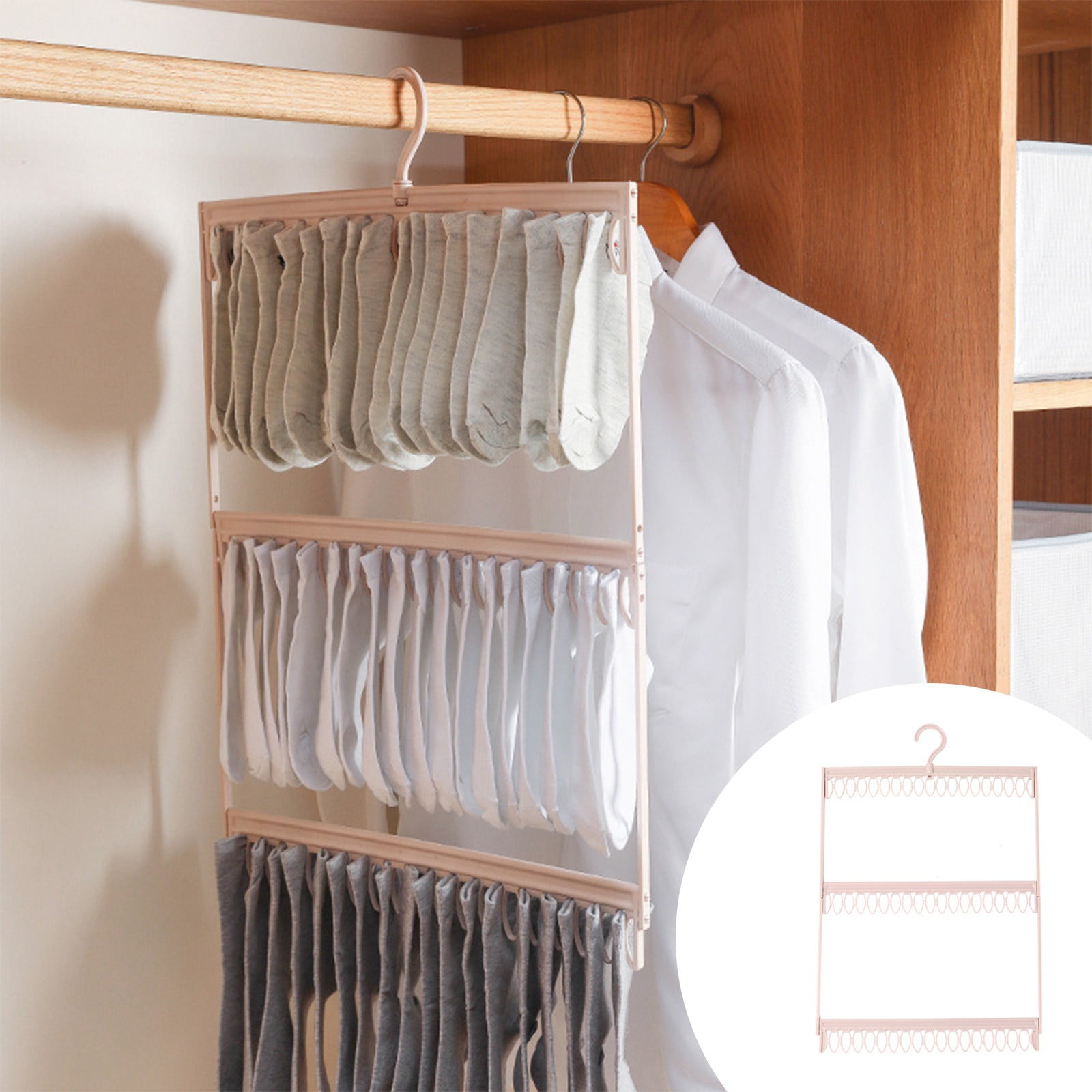 Splicing Socks Storage Rack, Sock Hanger with Strong Full Load Bearing ...