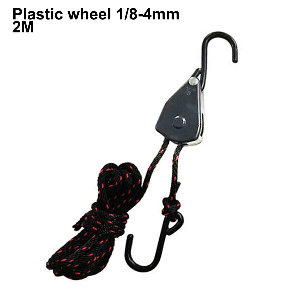 Splihome 1/8Plastic Dipped S Hook Lanyard Binding Rope Pulley Pull Rope ...